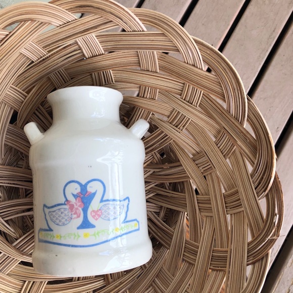 Other | Vintage Ceramic Milk Jug With Two Swans | Poshmark